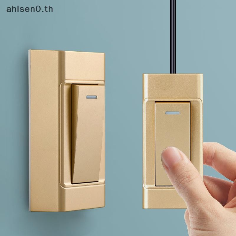 Ahlsen0 1 Gang 2 Way Surface Mount Switch ลวดแขวนติดตั้งข้างเตียงเปิด/ปิดควบคุมโคมไฟสีเทา/สีขาว ...