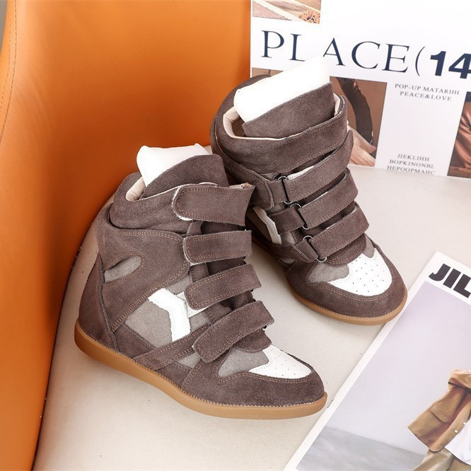 รองเท้าผ้าใบหนังแท้ Isabel Marant แบบคลิกปิด สำหรับผู้หญิง ที่เพิ่มความ ...