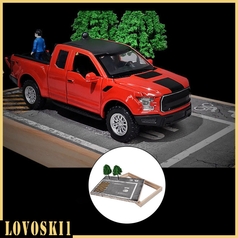 [Lovoski1] Mini 1/24 Scale Photo Diorama Parking Lot Model Mini Car ...