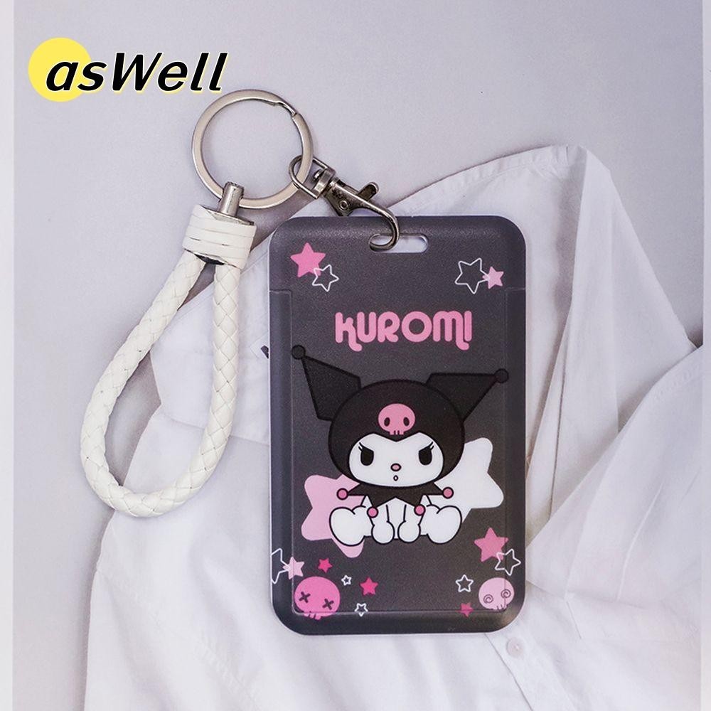 Aswell ผู้ถือบัตรการ์ตูนนักเรียนแบบพกพา Kuromi Bus บัตรเครดิตพร้อมการ ...