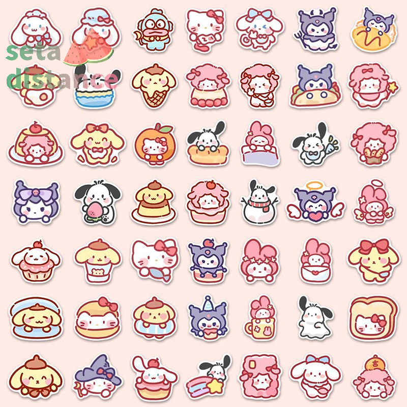 [Setad] 100 ชิ้น/ถุงน่ารักการ์ตูน Sanrio สติกเกอร์ My Melody Kuromi ...