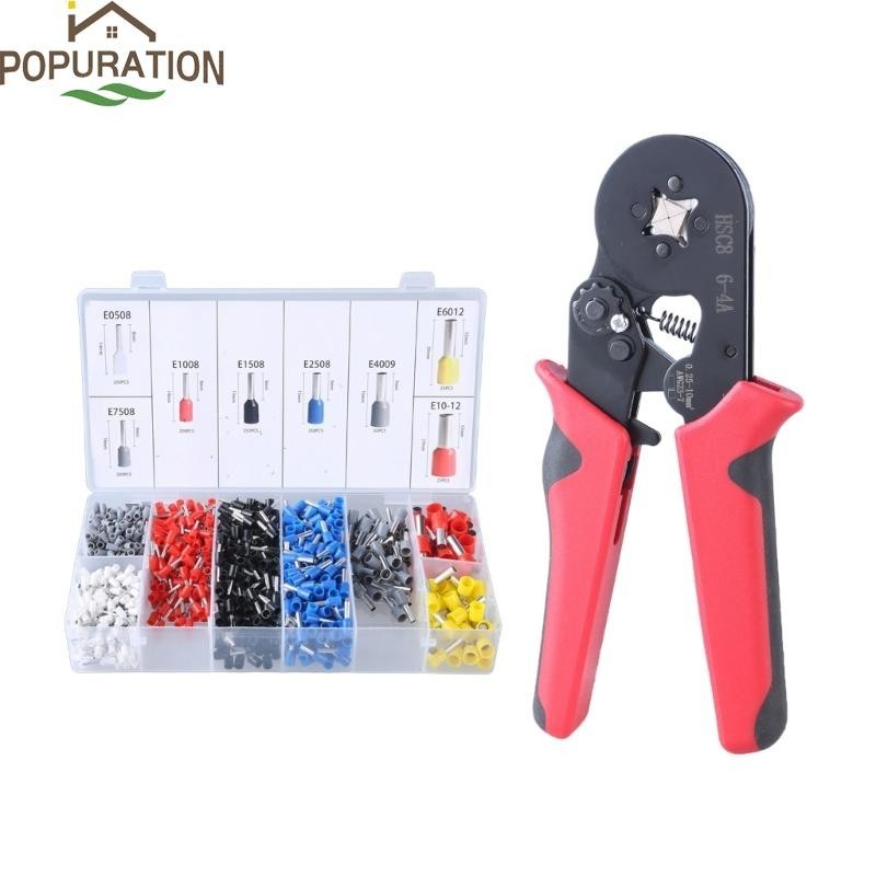 Pop 1200 ชิ้นขั้วหลอด Crimping เครื่องมือ Ferrule Crimping คีม 0 08 ...