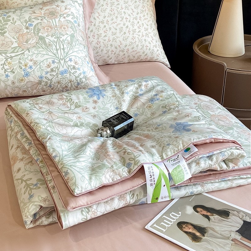 [Ten Beans] ผ้านวม 3.5 ฟุต 5 ฟุต 1.8ม2ม ผ้านวมฤดูร้อน เทนเซล ชุดสี่ชิ้น ...