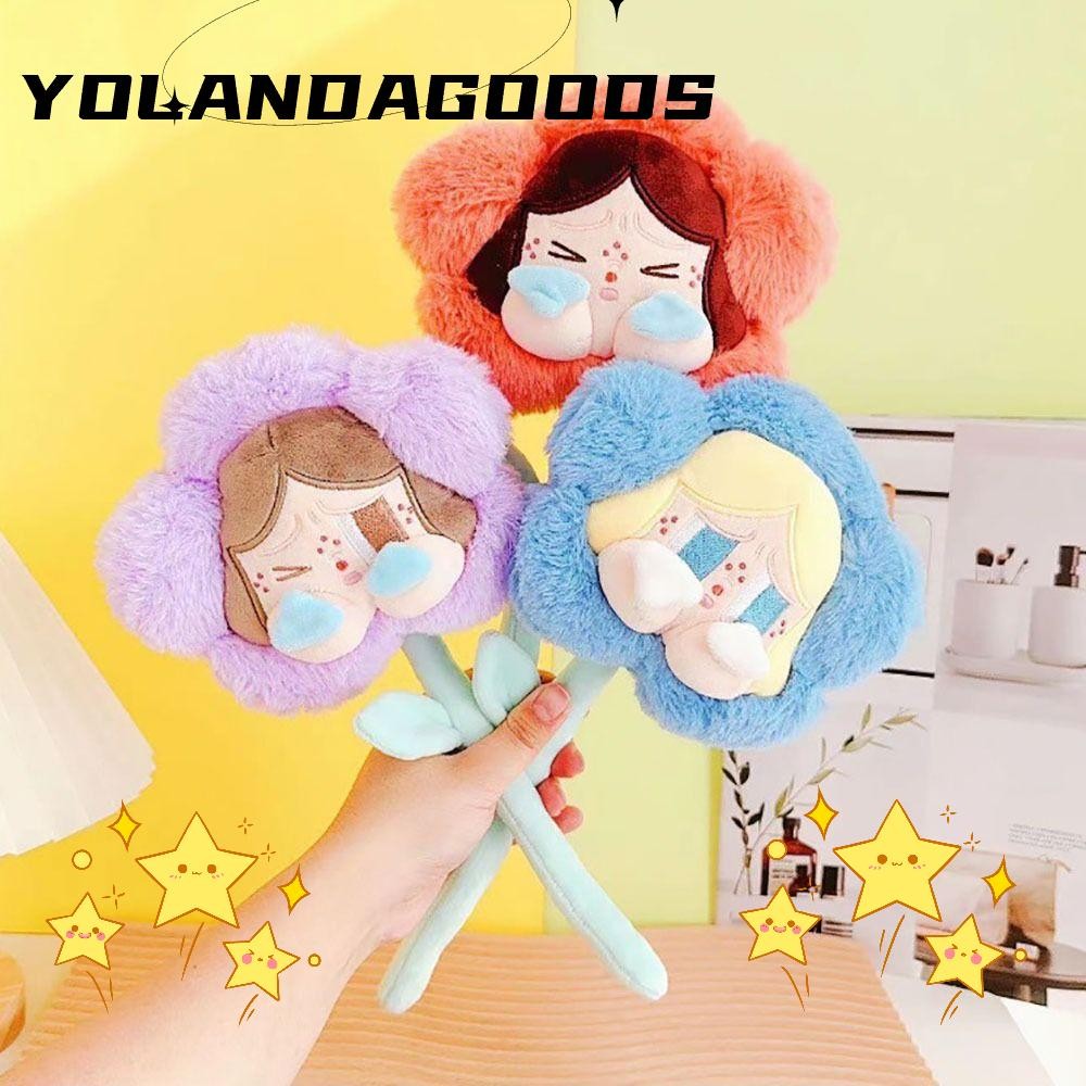 Yola POPMART Crybaby Flower, ของเล่นตุ๊กตาดอกไม้ผ้ากํามะหยี่, ของเล่น ...