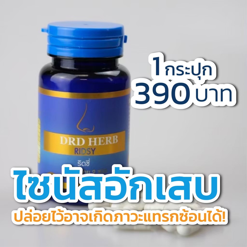 DRD Herb Ridsy ริซซี่ สมุนไพรไทย 9 ชนิด ช่วยแก้ ไซนัส หวัดเรื้อรัง | Shopee Thailand