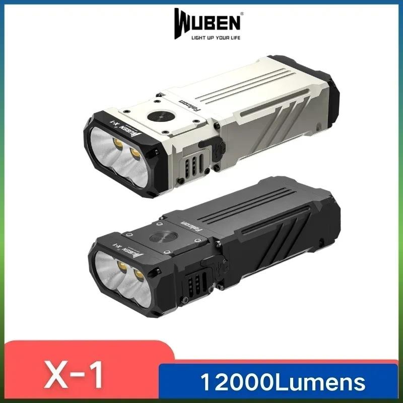 Wuben X-1 12000Lumens Type-C ไฟฉายแบบชาร์จไฟได้ที่มีประสิทธิภาพพกพาง่ายไฟฉายจักรยาน | Shopee ...