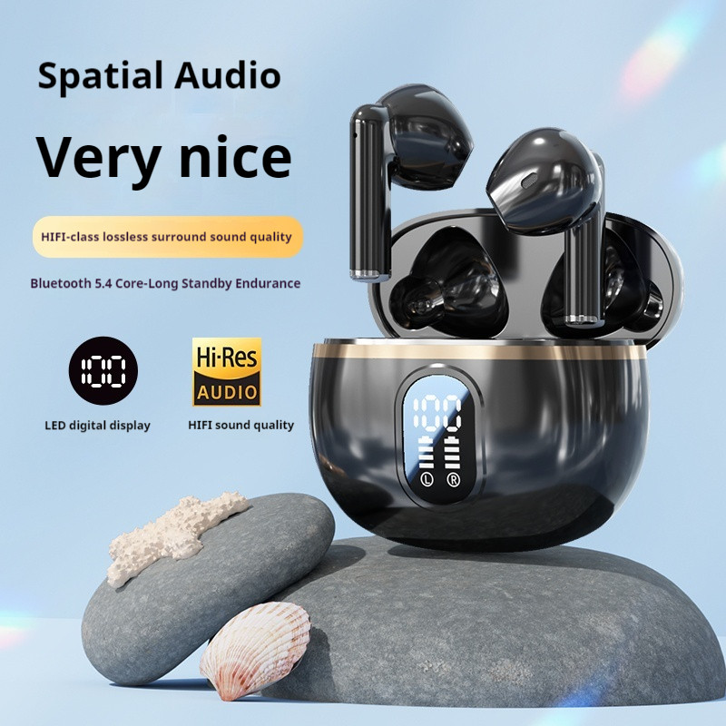 Tzuzl J08 TWS หูฟังบลูทูธชุดหูฟังเกมหูฟังไร้สาย 9D หูฟังสเตอริโอพร้อมไฟ LED | Shopee Thailand