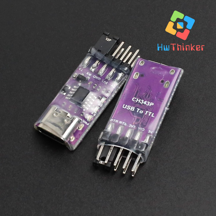 โมดูลอนุกรม USB CH343 CH343P UART TTL USB Akiskron ความเร็วสูง 6Mbps DTR RTS Type-C TypeC ...