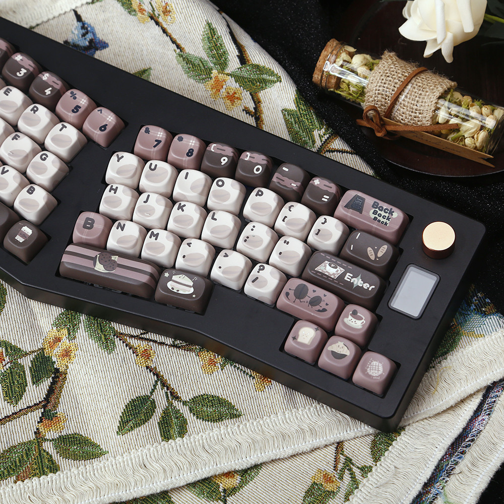 กาแฟ Bean Keycap MOA โปรไฟล์ 131 คีย์ PBT ห้าด้าน Dye Sublimation Alice ...