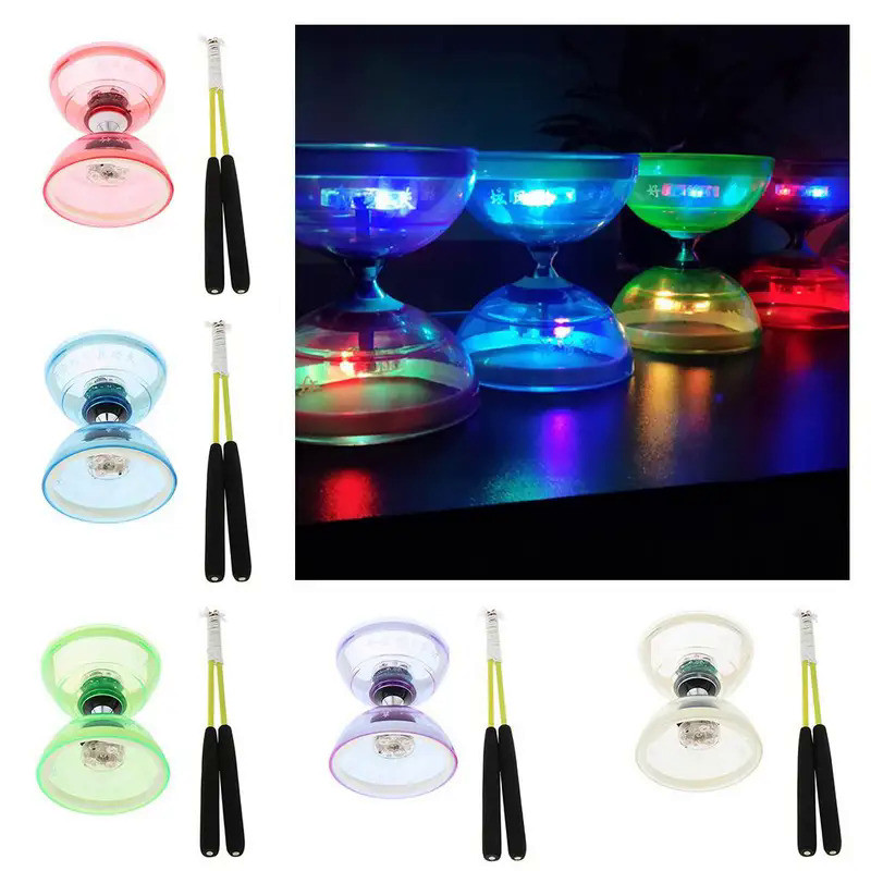 Professional 3-Bearing Diabolo with Sticks & String, Rubber Ball Toy ...