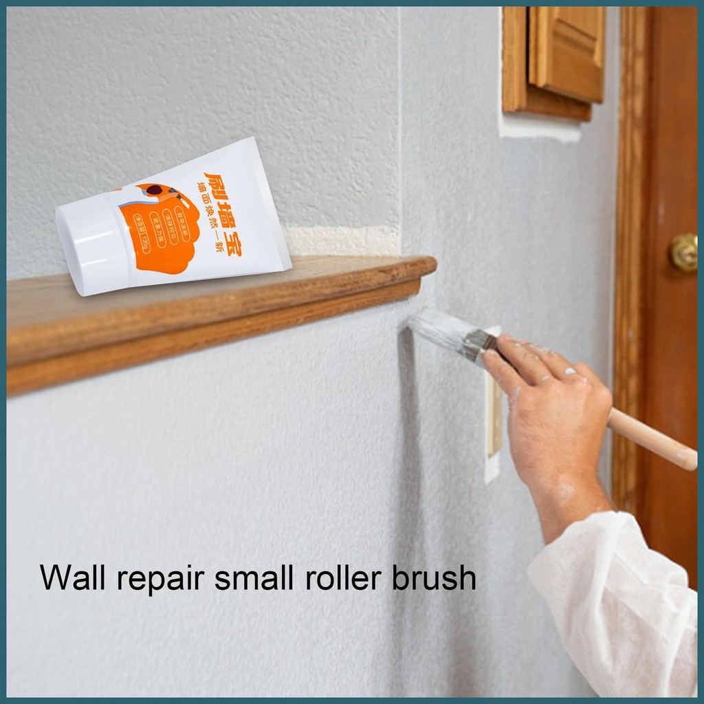 ซ่อมผนังแปรงลูกกลิ้ง 2-in-1 เครื่องมือทําความสะอาดผนังแบบพกพา Spackle ...