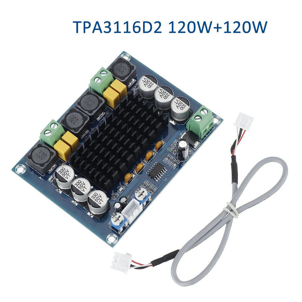 TPA3116D2 Dual-channel Stereo High Power Digital Audio Power Amplifier Board 2*120W XH-M543 DIY ...