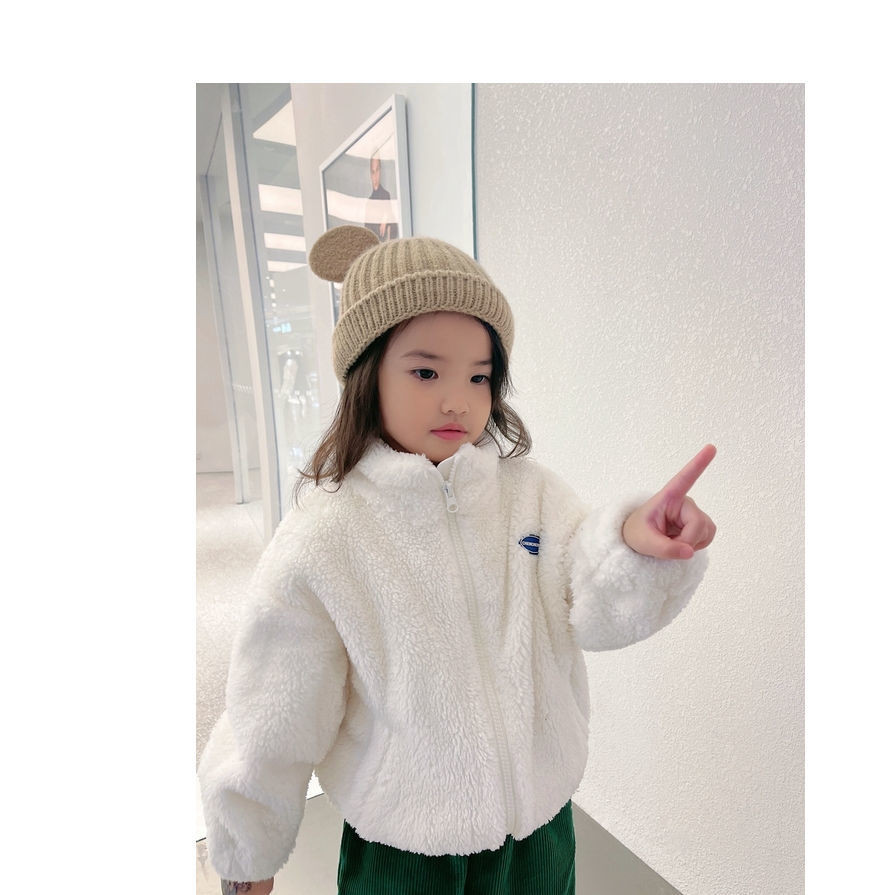 Clemine เสื้อโค้ทเด็ก, ท็อปส์ซูความร้อนผ้าขนสัตว์เนื้อแกะแบบหนาสําหรับ ...