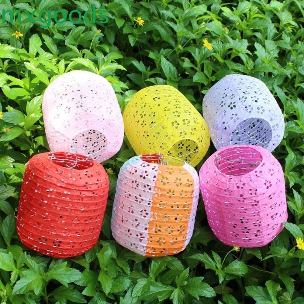 โคมไฟกระดาษ MXGOODS โคมไฟแขวนแบบพกพาสไตล์จีน ทําเอง ประณีตสี | Shopee Thailand