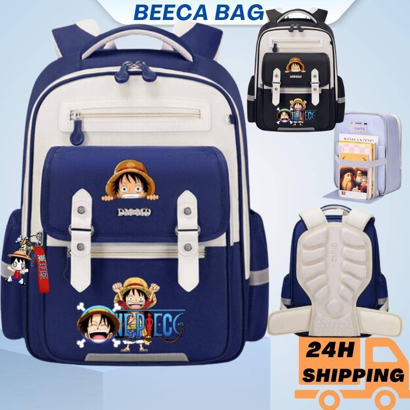In stock)One piece Luffy school bag backpack กระเป๋านักเรียน กระเป๋าเป้ ...