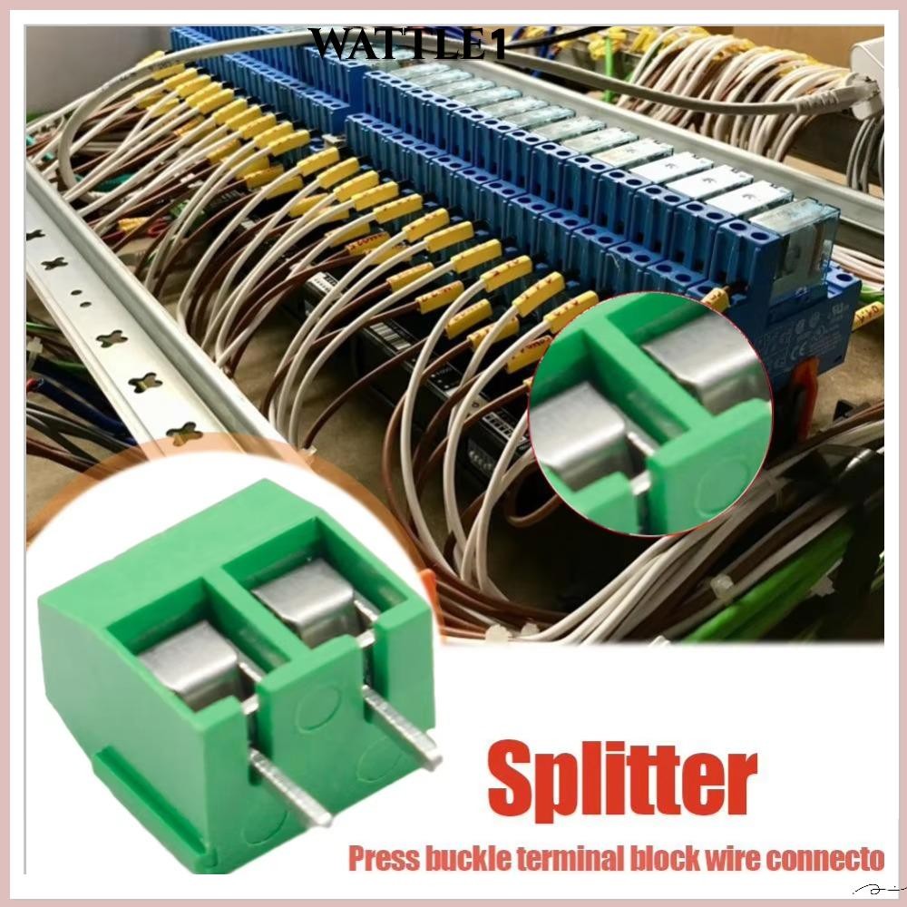 WATTLE 100PCS PCB Terminal Block, 5.0 มม.Pitch 2P/3P Configation Screw ...