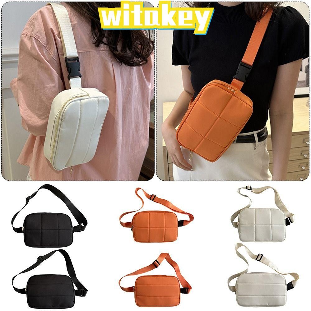 กระเป๋าสะพาย WITAKEY ดีไซน์ควิลท์เนื้อปุย พร้อมสายสะพายปรับได้สำหรับความสบาย | Shopee Thailand