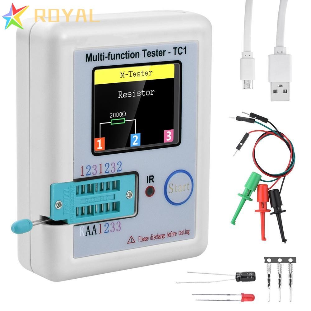 ROYAL Resistor Test Meter 1.8TFT Backlight LCD MOSFET NPN PNP Triac MOS ...