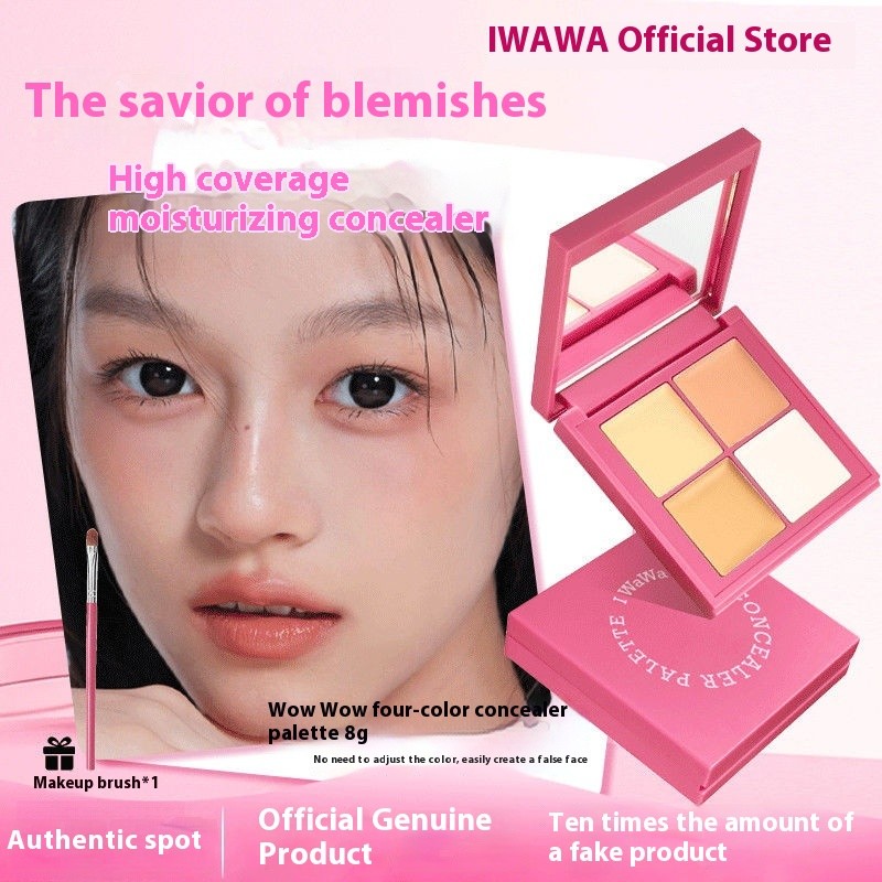 Iwawa CONCEALER Palette คอนซีลเลอร์ครีม Hydrating Contouring Cover Dark ...