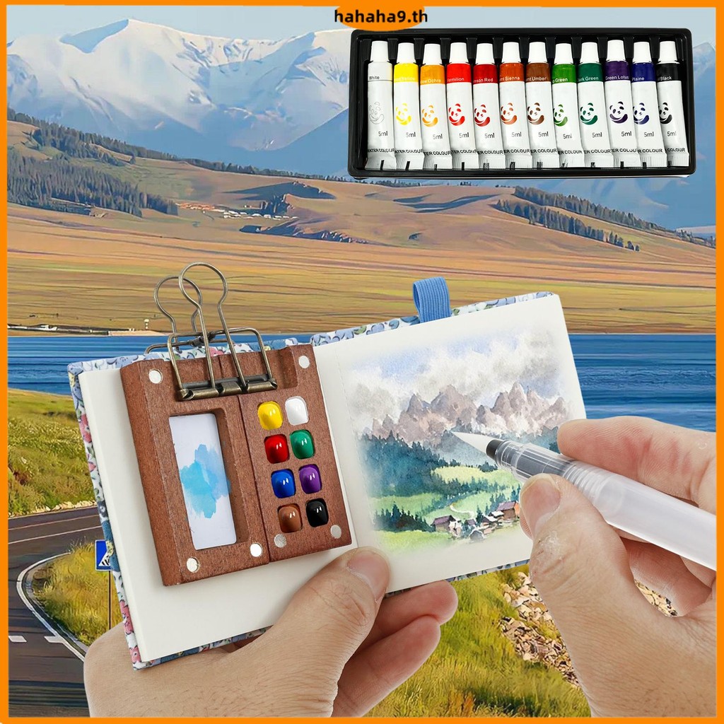 Mini Watercolor Palette Kit Portable Mini Pocket Watercolor Paint Set ...