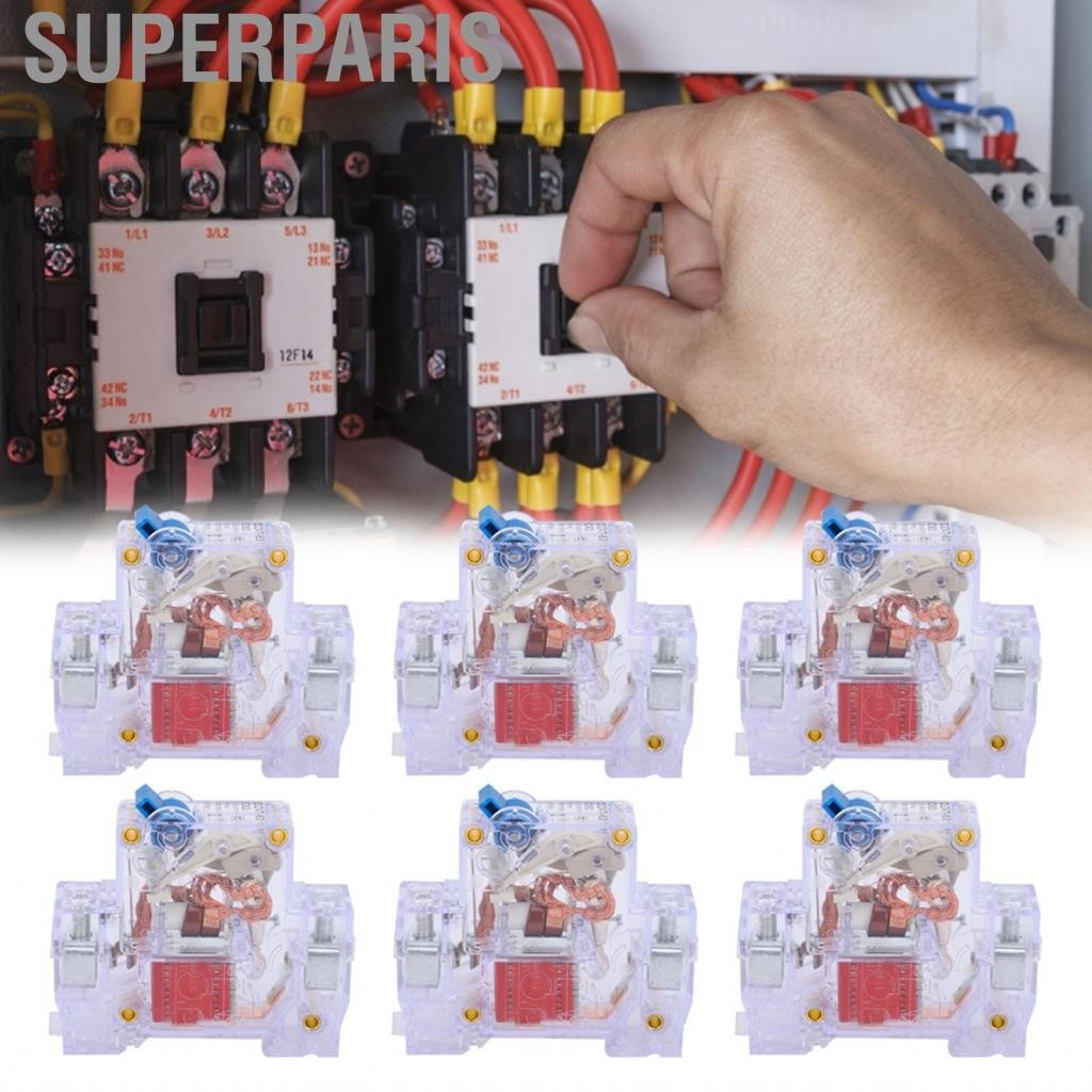 Superparis เบรกเกอร์วงจรขนาดเล็ก 12PCS 920G DZ47-63 1P 6-63A สำหรับการแจกแจงมากเกินไป/สั้น ...