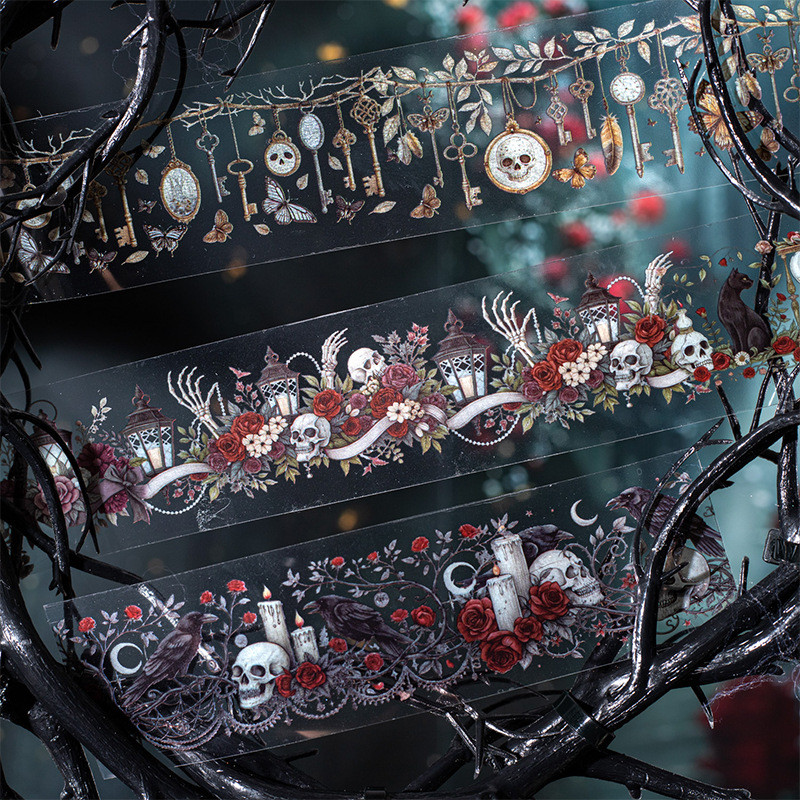 ไดลี่|Dark Night Rose สัตว์เลี้ยงเทป Gothic Theme วัสดุสติกเกอร์คู่มือ ...