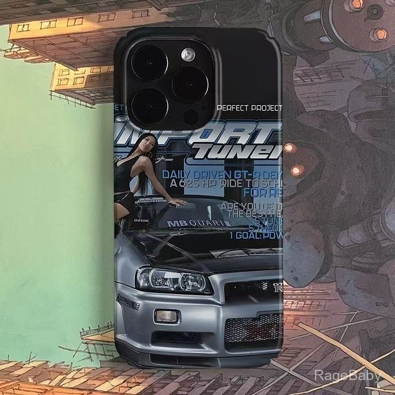 GTR Racing เทรนด์แฟชั่นกีฬาสไตล์เคสโทรศัพท์แข็งเหมาะสําหรับ iPhone ...