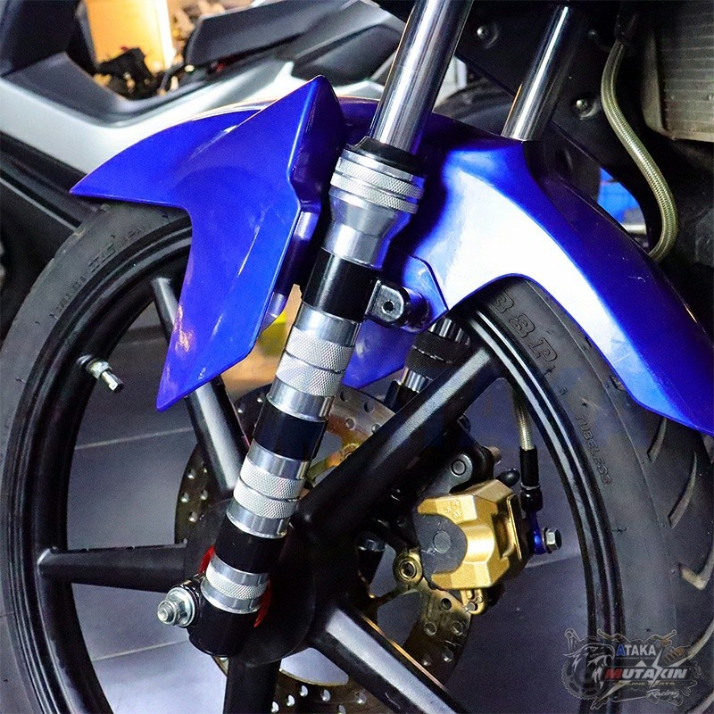 โช๊คแก๊ส MUTAKIN งานCNC Front fork shock โช๊คหน้า Honda DREAM100 ...