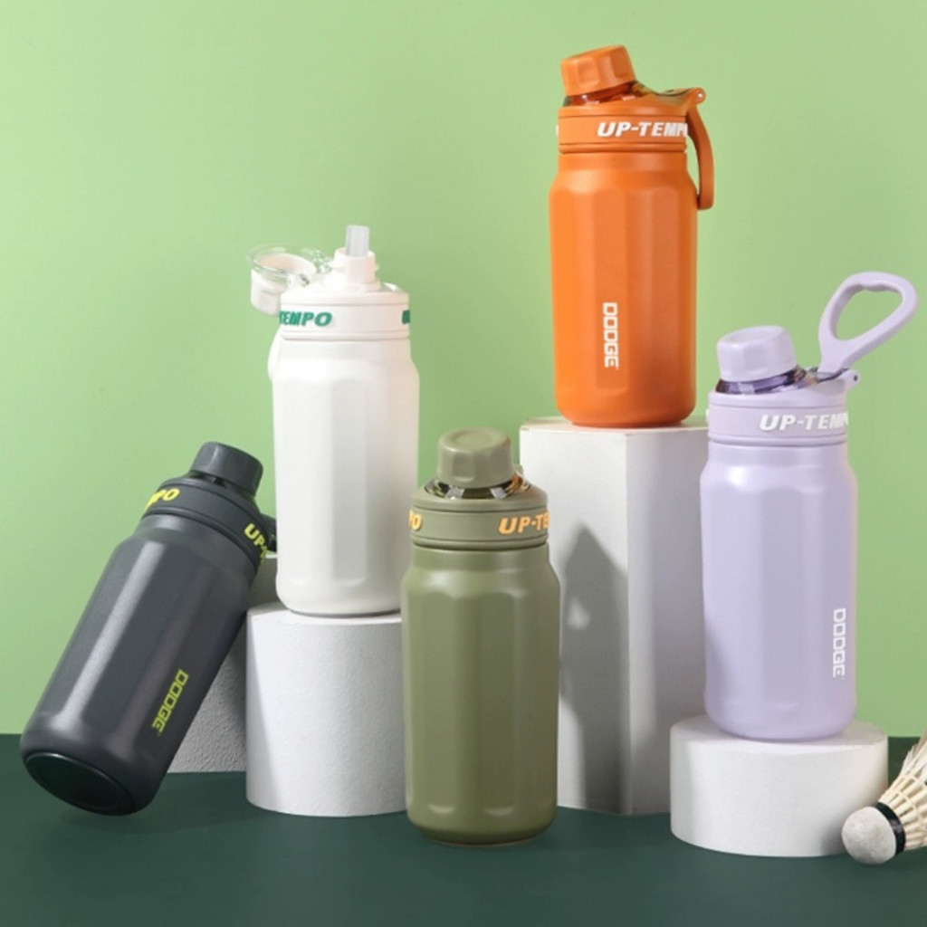 กระบอกน้ำ DODGE ขวดน้ำเก็บความเย็น ใส่ได้ทั้งน้ำร้อนน้ำเย็น มีหูหิ้ว แข็งแรง สแตนเลสSUS316 ขนาด ...