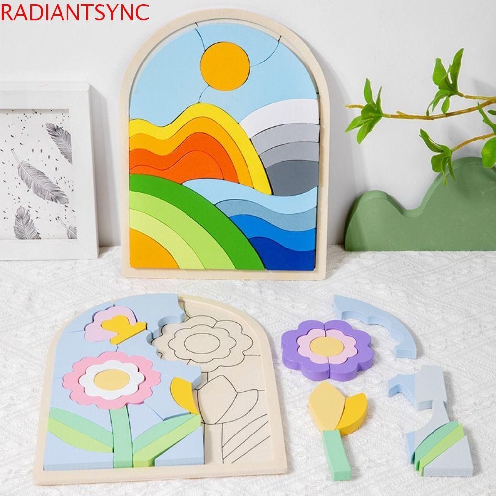 Radiantsync ปริศนาไม้ 3D, การ์ตูนสายรุ้งไม่สม่ําเสมอไม้ Rainbow Blocks ปริศนา, เกม 3D การศึกษา ...