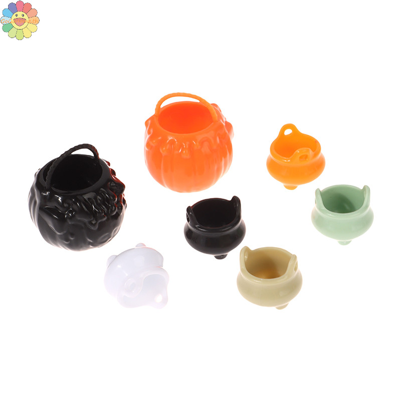 Gogo 2 ชิ้น Halloween Mini Cauldron Miniature Mini Halloween Candy ...