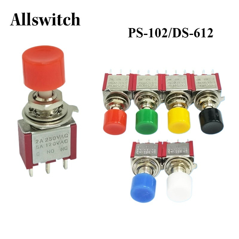 Toggle Switch DS-612 PS-102 3Pin C-NO-NC 6mm MTS-102M PS102 Mini ...