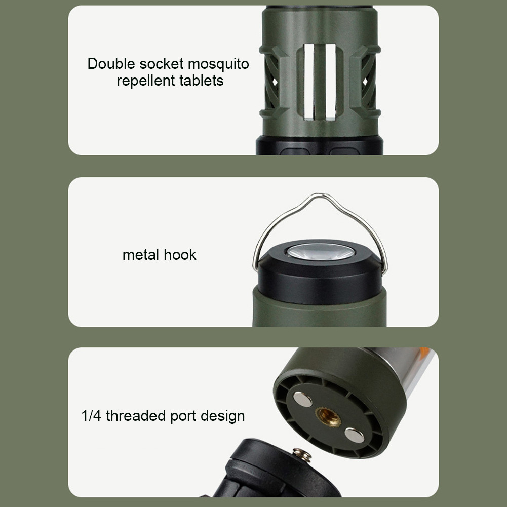 [explosion1.th] โคมไฟไล่ยุง 3 in 1 โคมไฟตั้งแคมป์แบบชาร์จ USB สําหรับกลางแจ้ง | Shopee Thailand