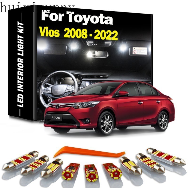Hys ชุดไฟภายใน LED สําหรับ Toyota Vios 2008-20015 2016 2017 2018 2019 ...