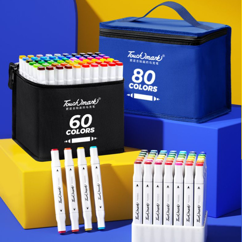 Touchmark Marker Oily 60 สี/80 สี Vivid อะนิเมะภาพวาด Double-Headed Art ...