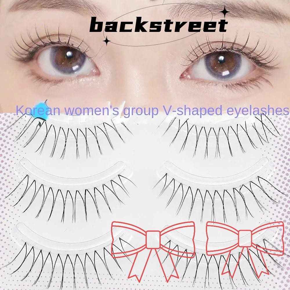Backstage 5PAIRS ขนตาปลอมรูปตัววี, Wispy Long Big Eyes Effect ปลอม ...