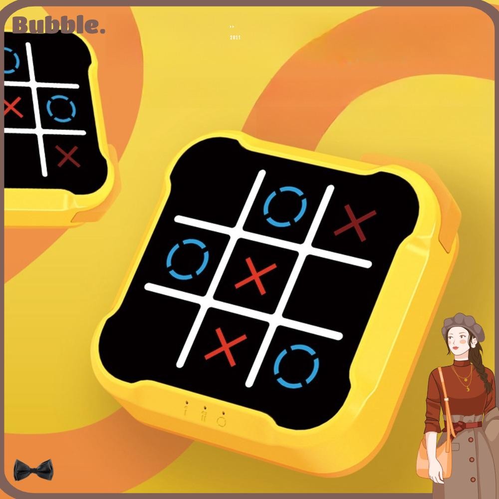 Bubble Tic-Tac Toe Game, Electronic 3-in-1 Puzzle Game Console, Portable Square Handheld Board ...
