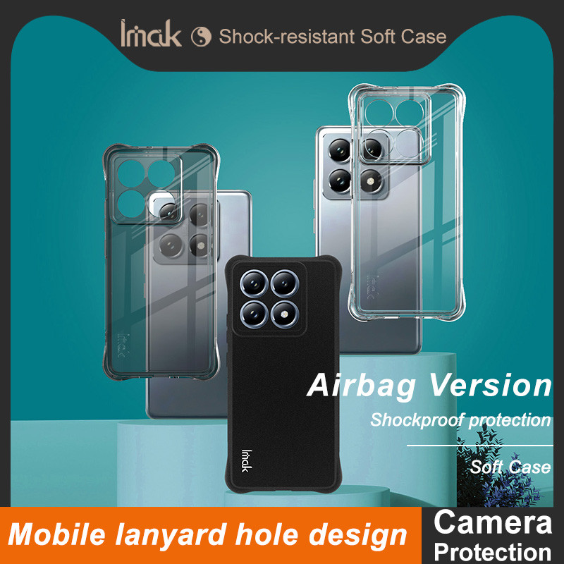 Original Imak Xiaomi 14T Pro / 14T 5G เคสกันกระแทก Clear Soft TPU Case ถุงลมนิรภัย Matte Black ...