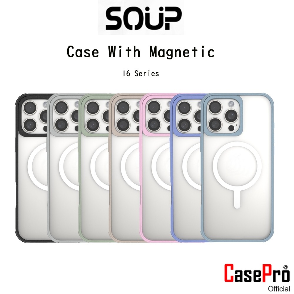 SOUP Case With Magnetic เคสใสกันกระแทกระดับ5เมตรเกรดพรีเมี่ยม เคสสำหรับ ...