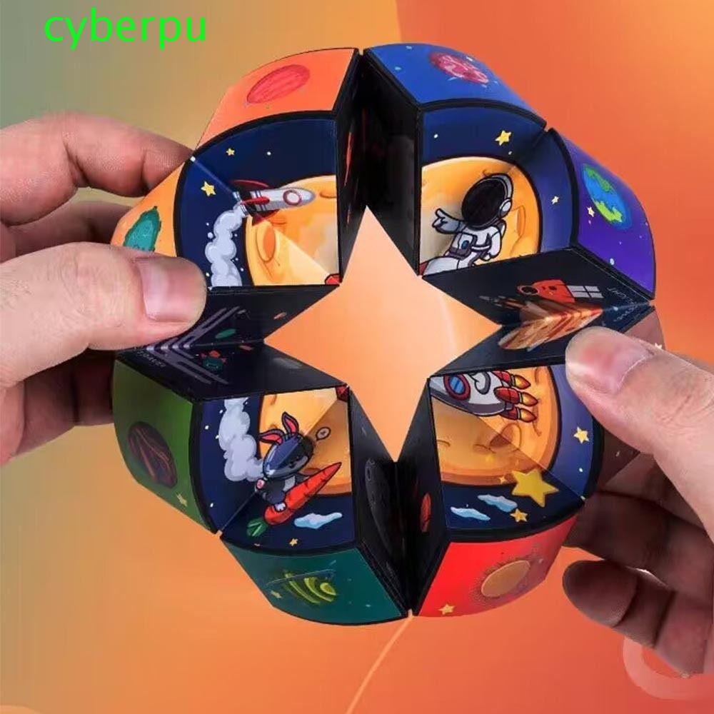 Cyberpulse Magic Cube, 3D หมุนสีสัน Intelligence Cube Magic ของเล่น ...