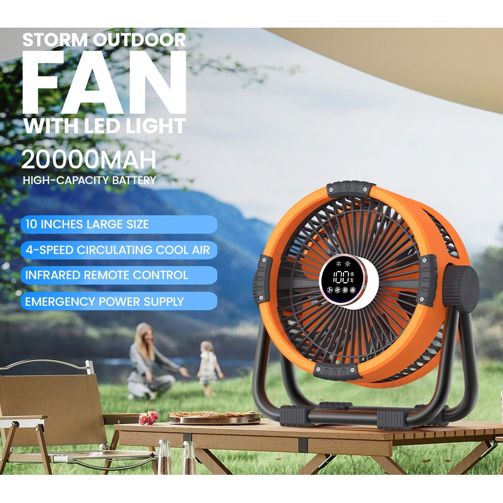 ออราแชร์ DF04 พัดลมตั้งโต๊ะ 2,000มะห์ ชาร์จ 4 สปีดลมแรงพัดลมตั้งโต๊ะ 10 ...