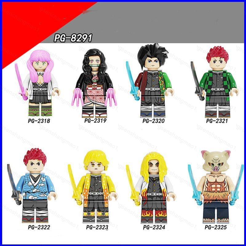 PS1 Demon Slayer Minifigures อะนิเมะบล็อกตัวต่อของเล่นเด็ก PG8291 SP1 ...