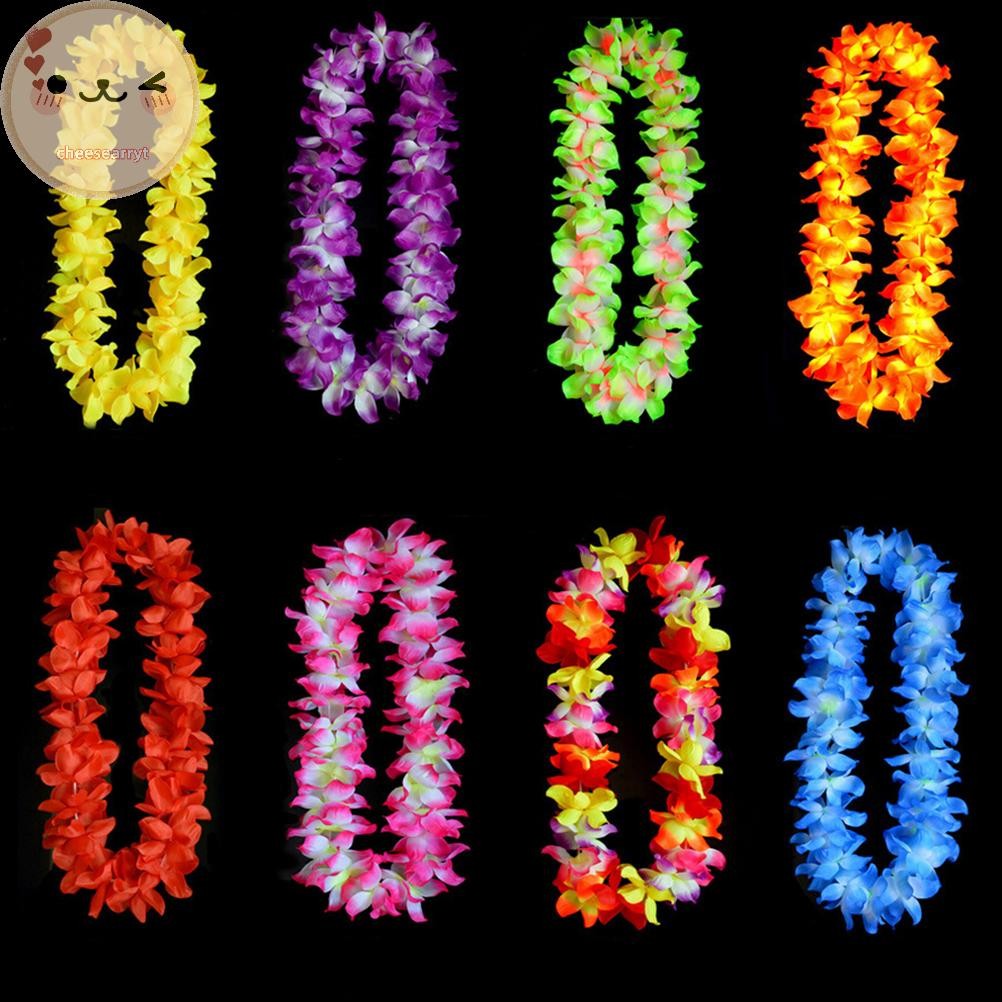 Chee Hawaiian Leis จําลองดอกไม้ผ้าไหม Leis Dance Party แฟนซีชุด Garland 8 สี EN | Shopee Thailand