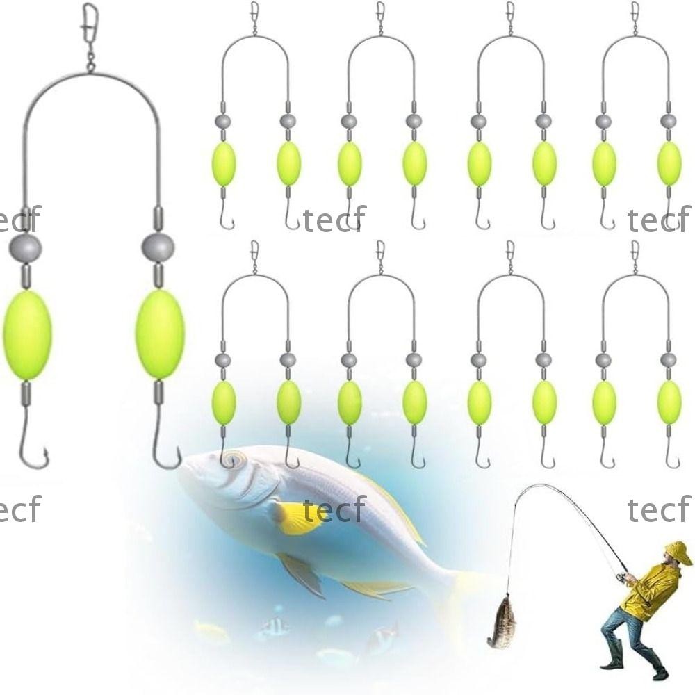 TECF Double-Hook Reverse Bottom Rig, Anti-entanglement No Unhooking ...