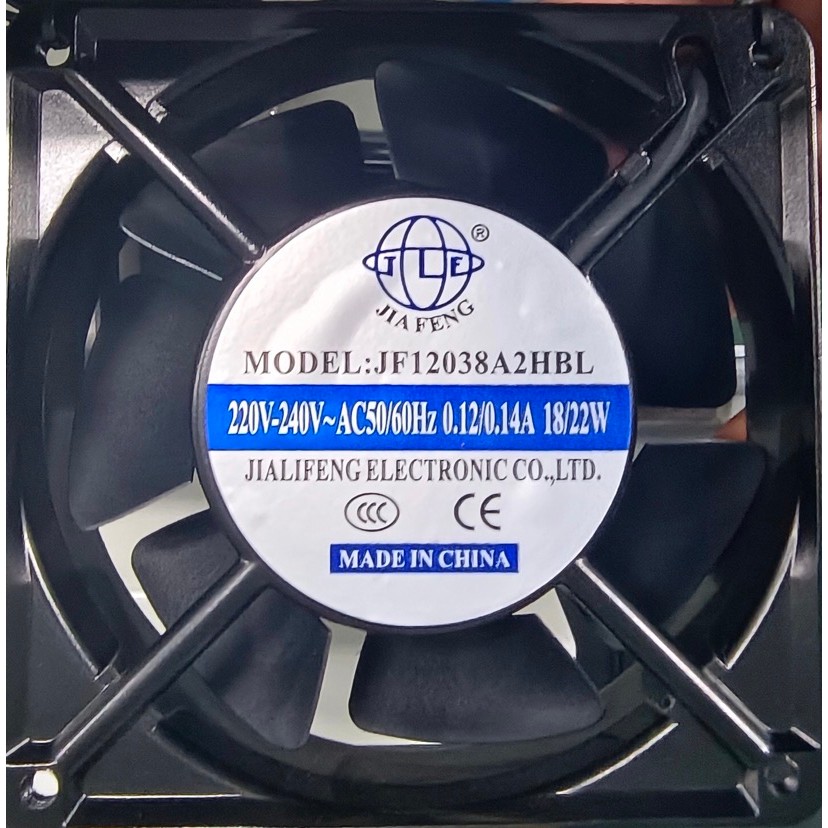 7 Leaf JIA FENG Axial Fan JF12038HA2BL AC220V ตู้พัดลมระบายความร้อน ...