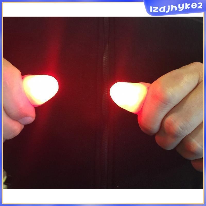 [lzdjhyke2] 2 ชิ้นแบบพกพา LED Finger Thumbs Light Props Party Bar แสดง ...
