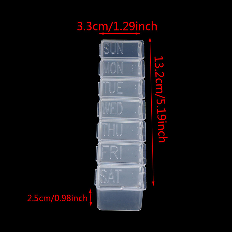 IFA 7 วัน Braille ตัวอักษร Pill Case Storage Dispenser ยาเก็บ Splitters ...