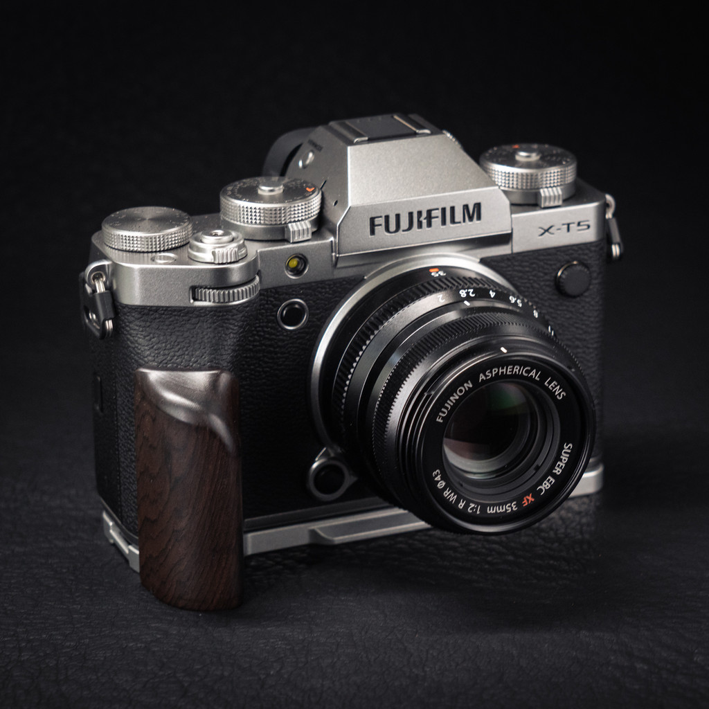เงาวับ|เหมาะสําหรับ Fuji XT5 Retro ไม้เนื้อแข็ง L-Shaped กล้อง Handle ...