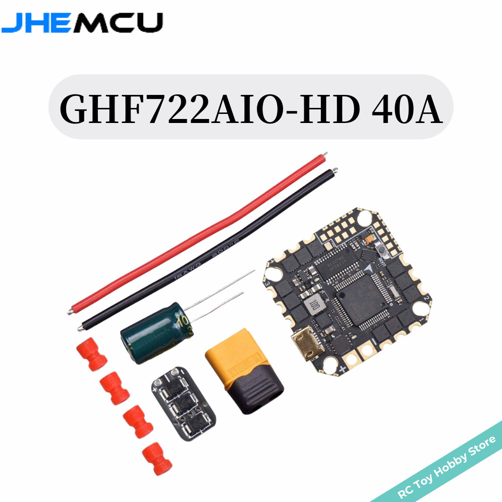 Jhemcu GHF722AIO-HD 40A AIO Flight Controller F722 FC Baro OSD BlackBox ...