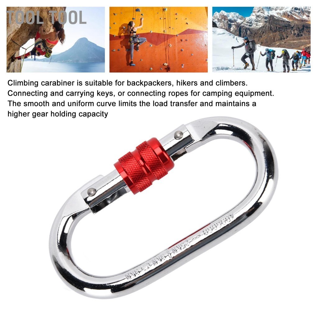 Tool Carabiner ปีนเขาแนวตั้ง 25KN O Ring Spring โหลดสำหรับนักปีนเขานักปีนเขาแบ็คแพ็คเกอร์ ...